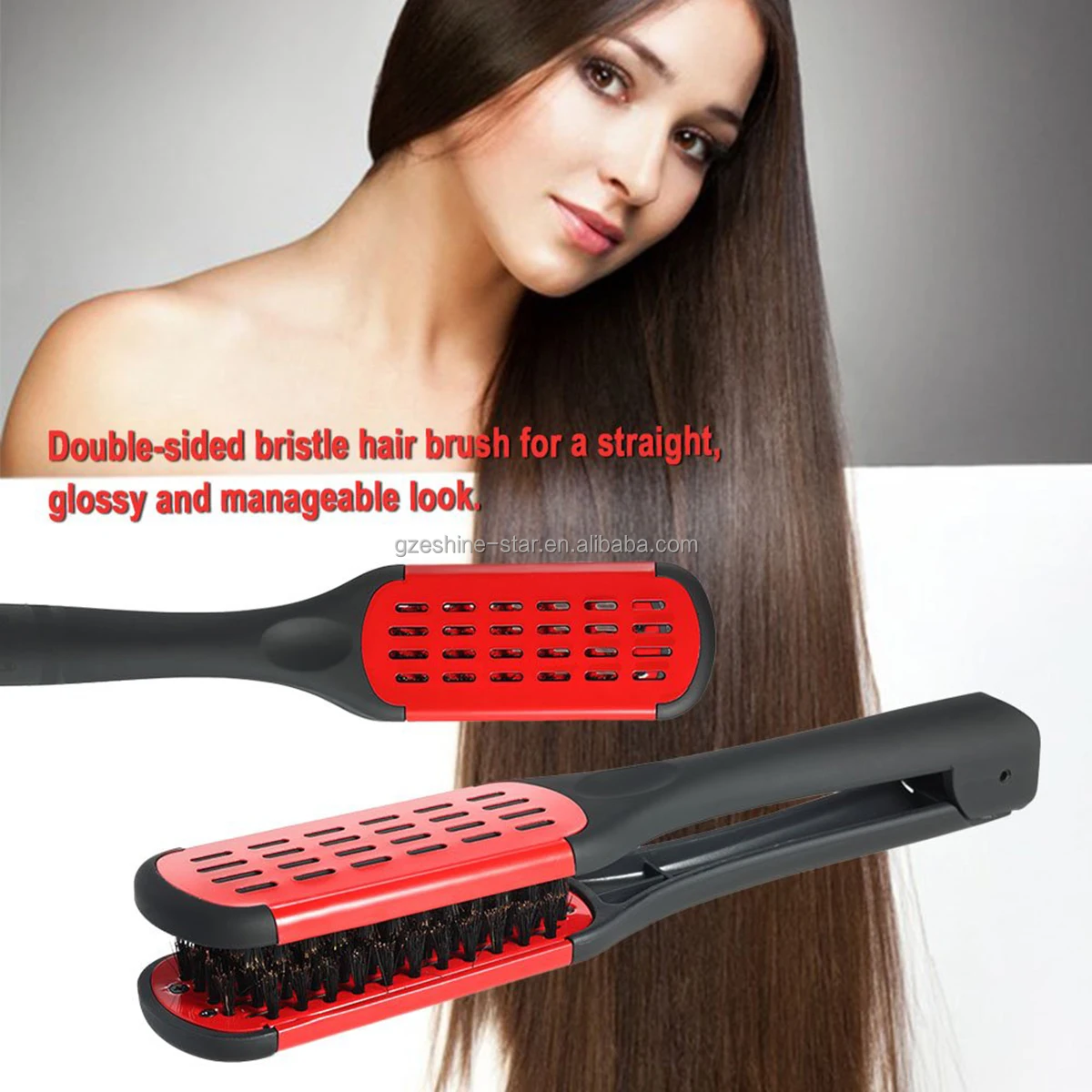 Hot Selling Bristles Hair Straightening Comb Professional Hairdressing ...