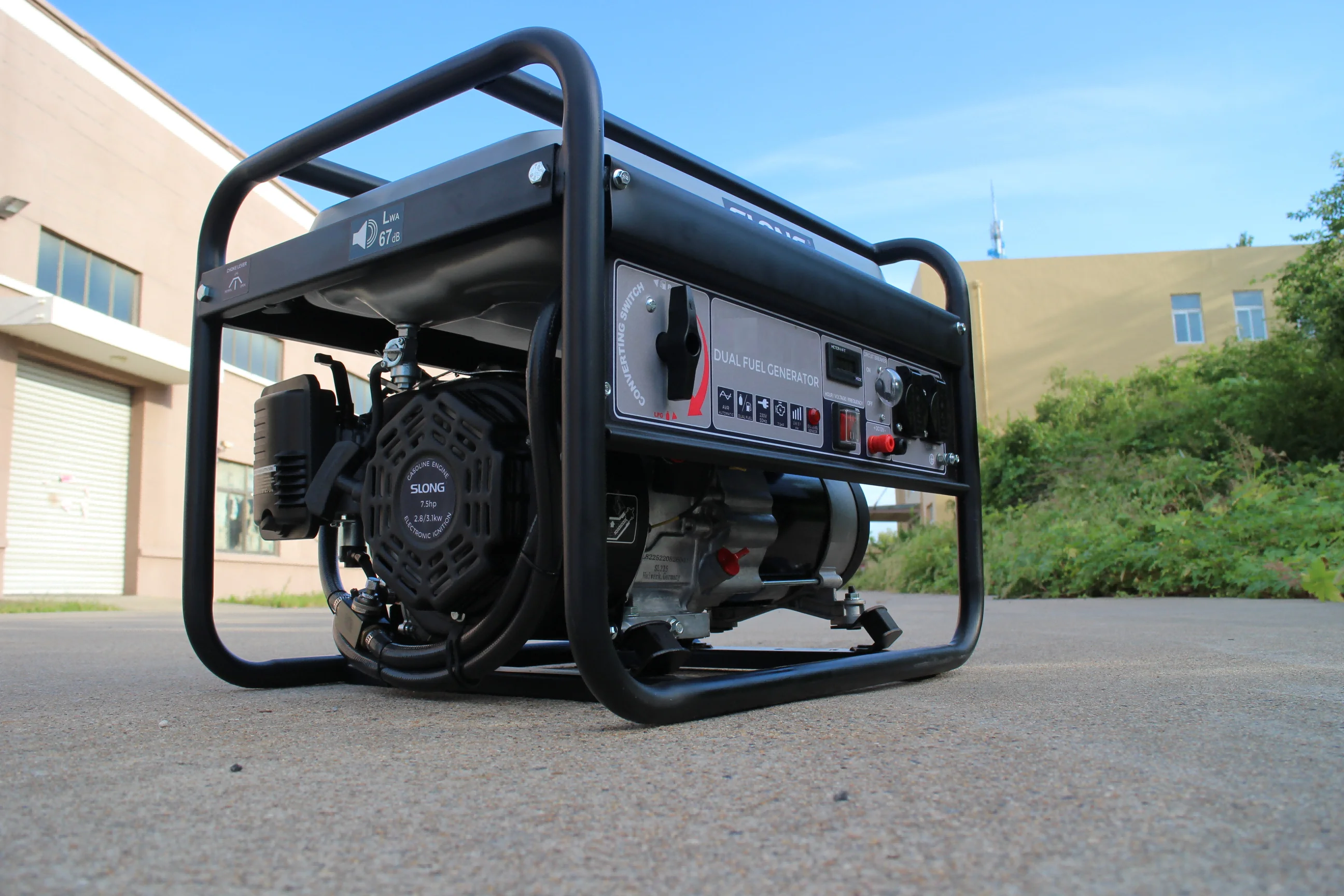 Slong Portable Gasoline Lpg Generator Set Home Use Dual Fuel Generator ...