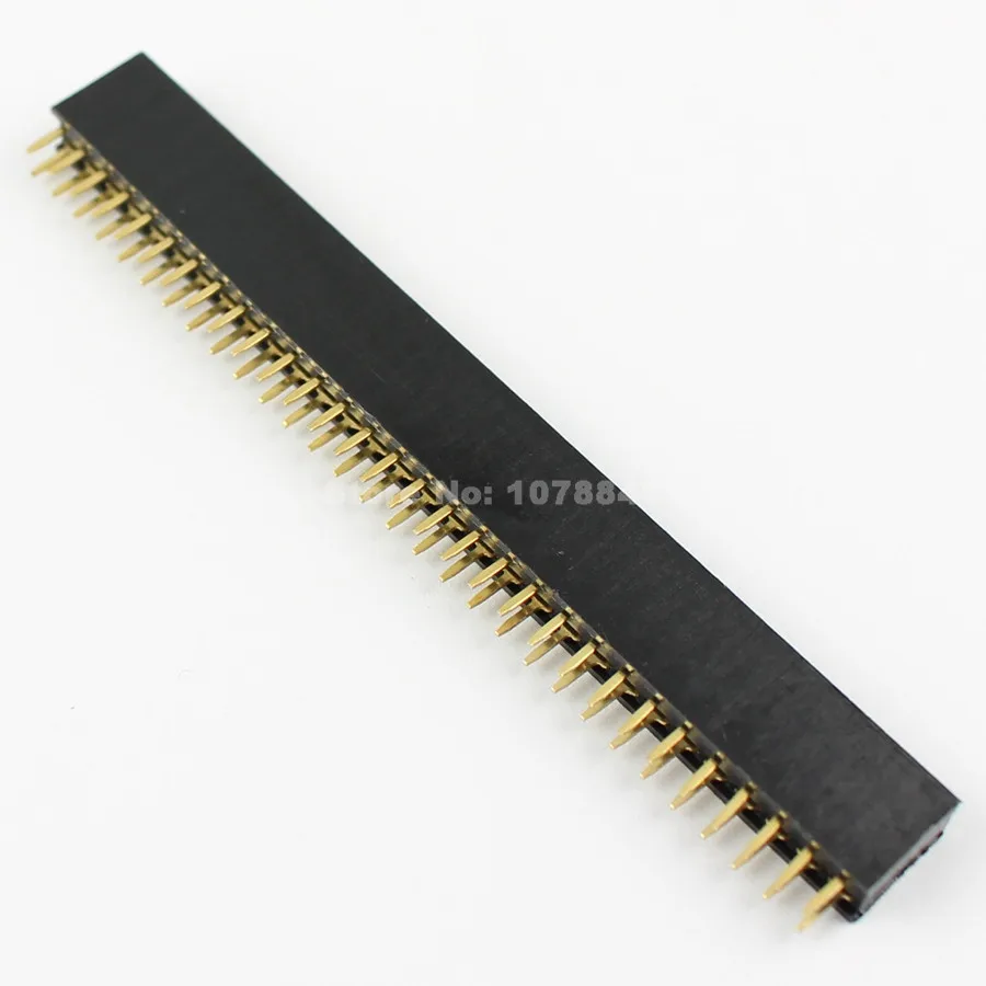 Pitch 2.54mm 2x30 Pin 60 Pin Female Double Row Straight Pin Header ...
