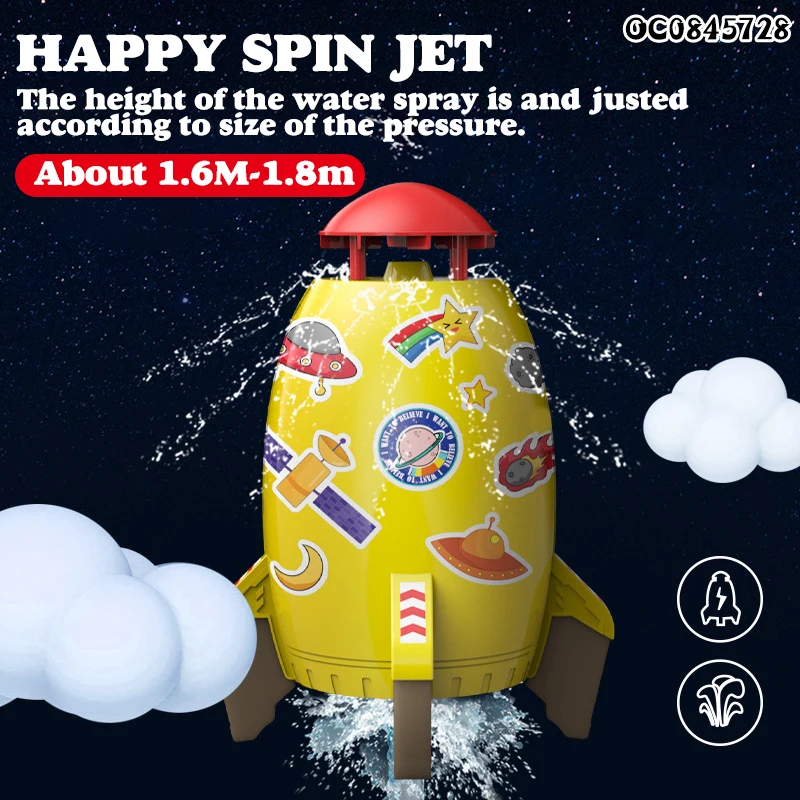 Water Rocket Launcher Garden Novelty Toys Outdoor Rocket Water Pressure ...