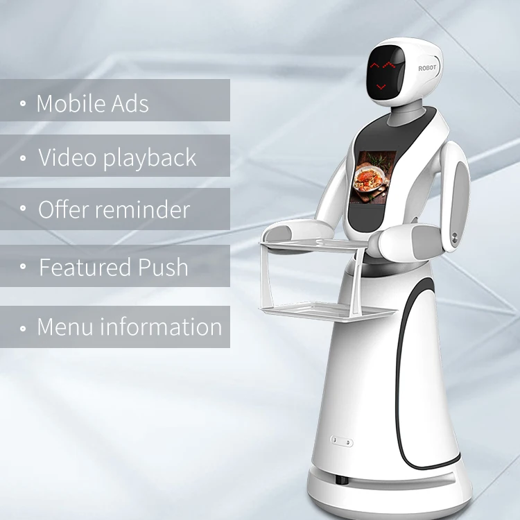 Humanoid food delivery robot sing reception navigation| Alibaba.com