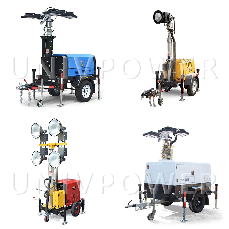 Led Lighting Tower 2000 W High Power Portable Electric Mast Light Tower ...