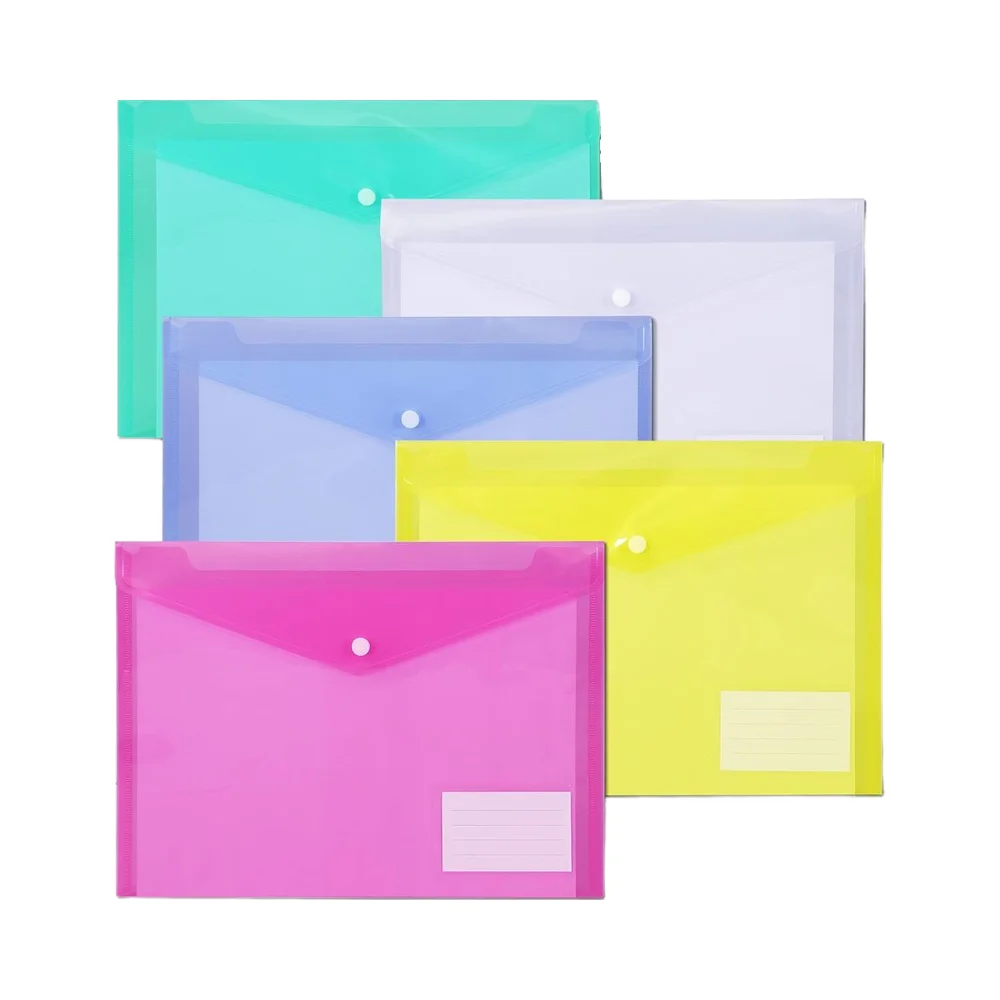 10 Piece Us Letter Size Clear Plastic Envelopes Poly Label Pocket A4 ...