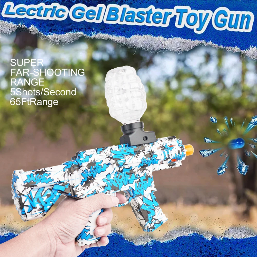 Hot Electric Gel Ball Blaster Gun Toy Rechargeable Automatic Splatter ...