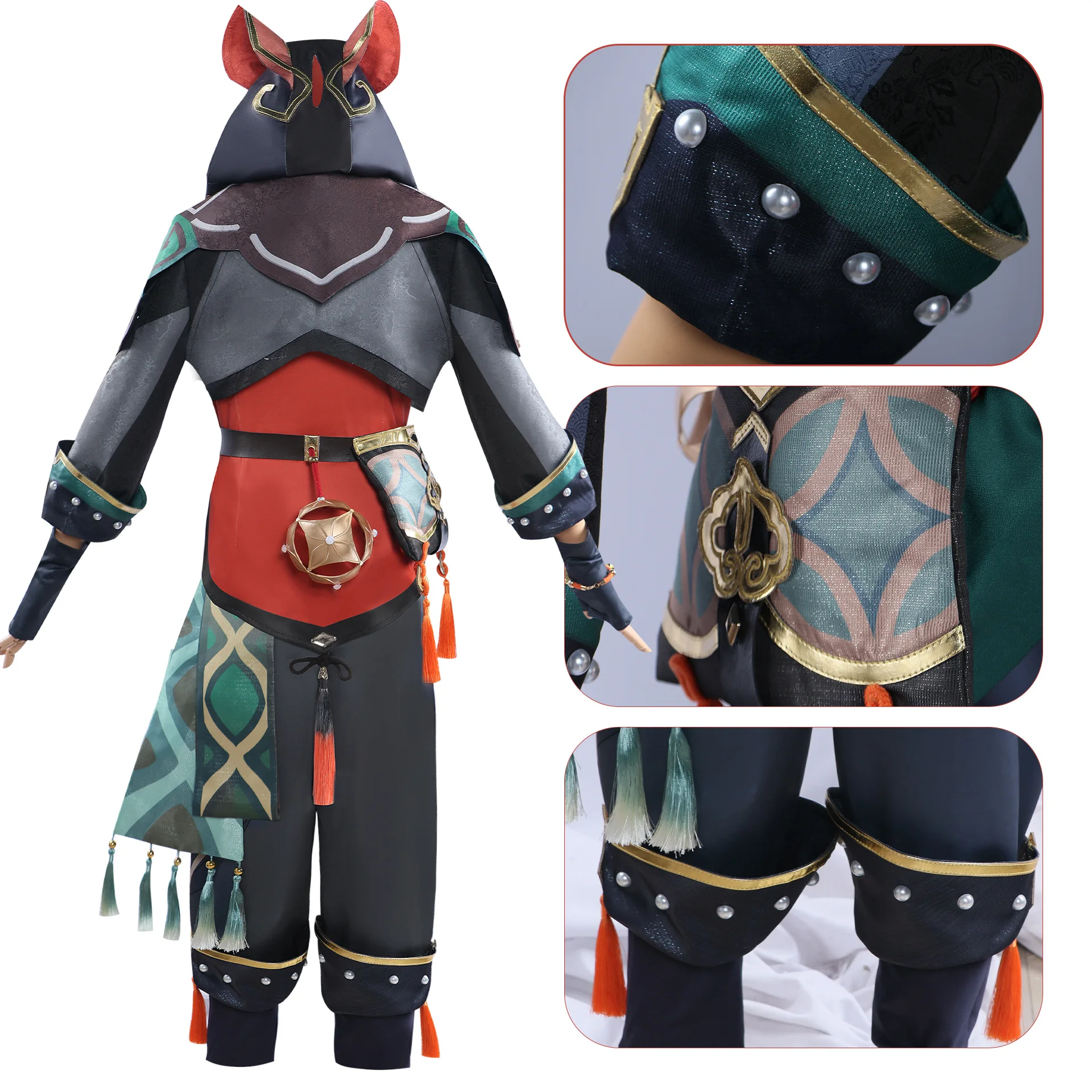 Gaming Cosplay Costume Genshin Impact Men Anime Ming Min Liyue Lion Boy ...