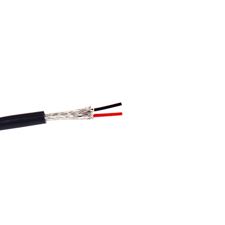2 Core Cable FEP Braided Shielded Wire with Silicone Insulated And ...