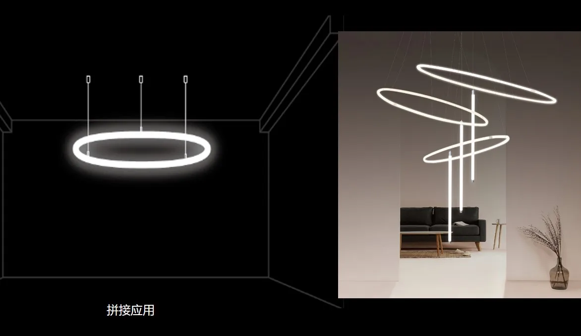 Flexible Led Strip Light Diffuser Neon Light 360 Degree Luminous Round ...