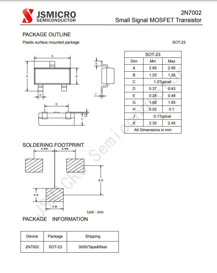 2n7002 Mmbt7002 2n7002k 2n7002l 2n7002kl 2n7002bk 2n7002e 2n7002kb ...