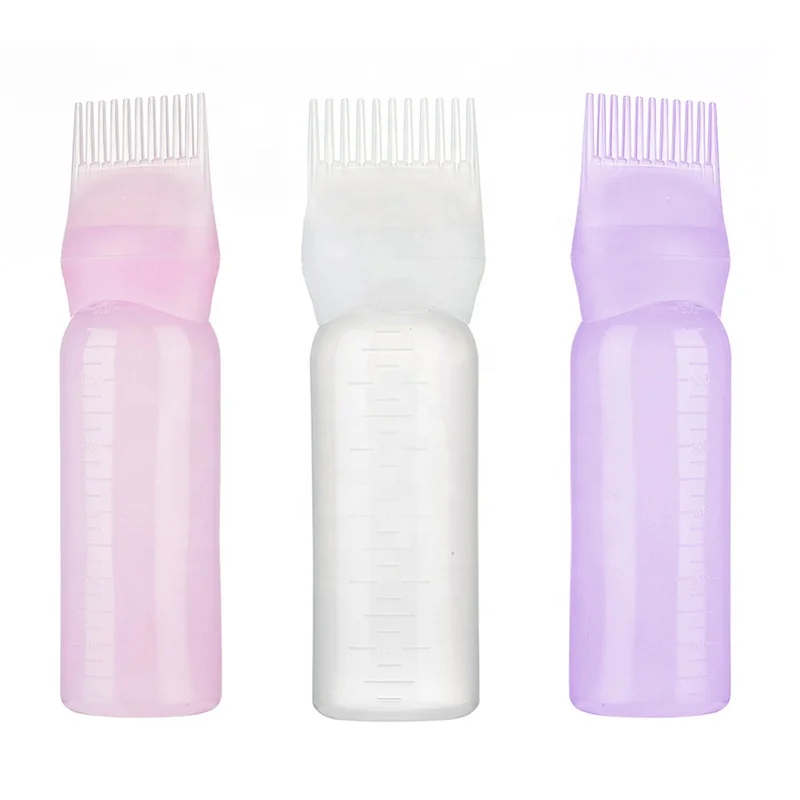 Empty 6oz Hair Oil Dispensing Color Dye Comb Applicator Squeeze Plastic ...