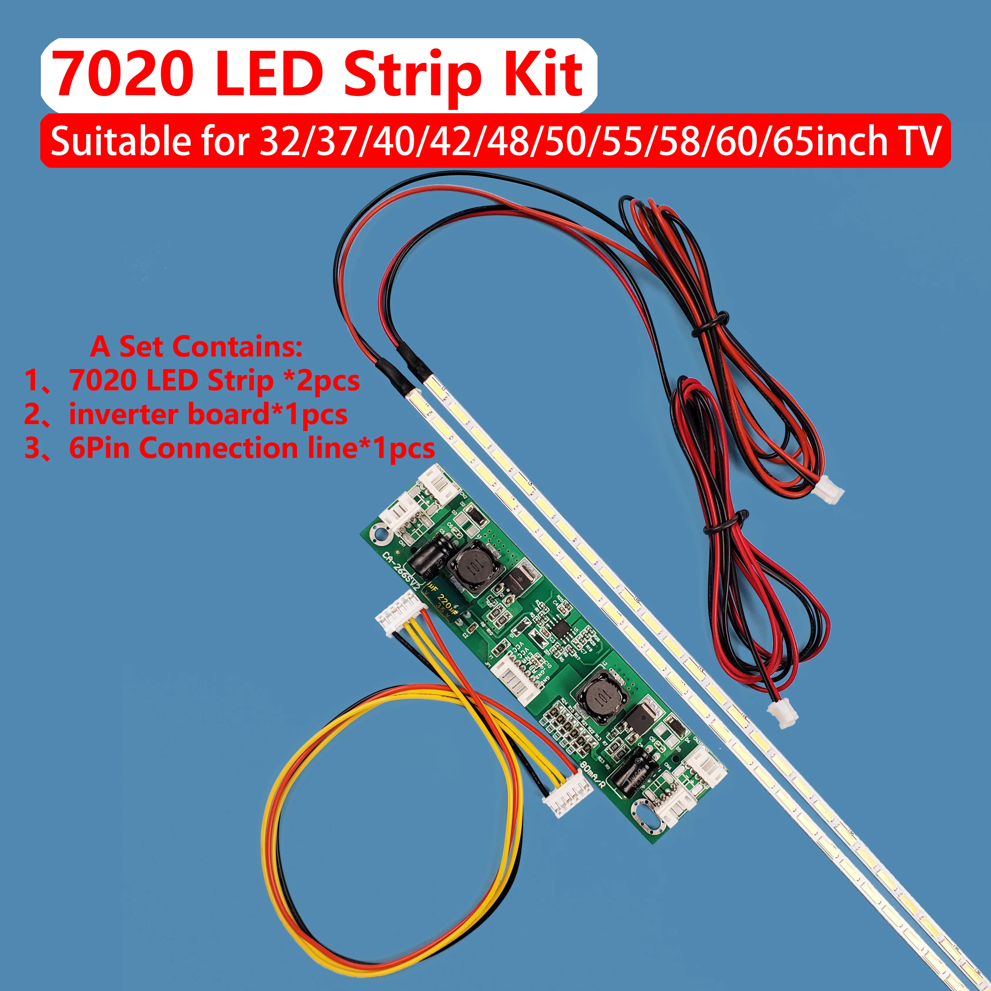 Led Strip For Tv Backlight 58inch Universal 7020 Led Strip Kit 3v 75led ...
