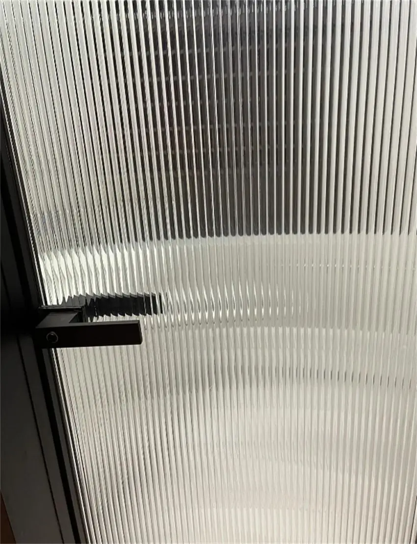 Clear Wave Float Glass Fluted Patterned Flat Tempered Glass Reeded ...