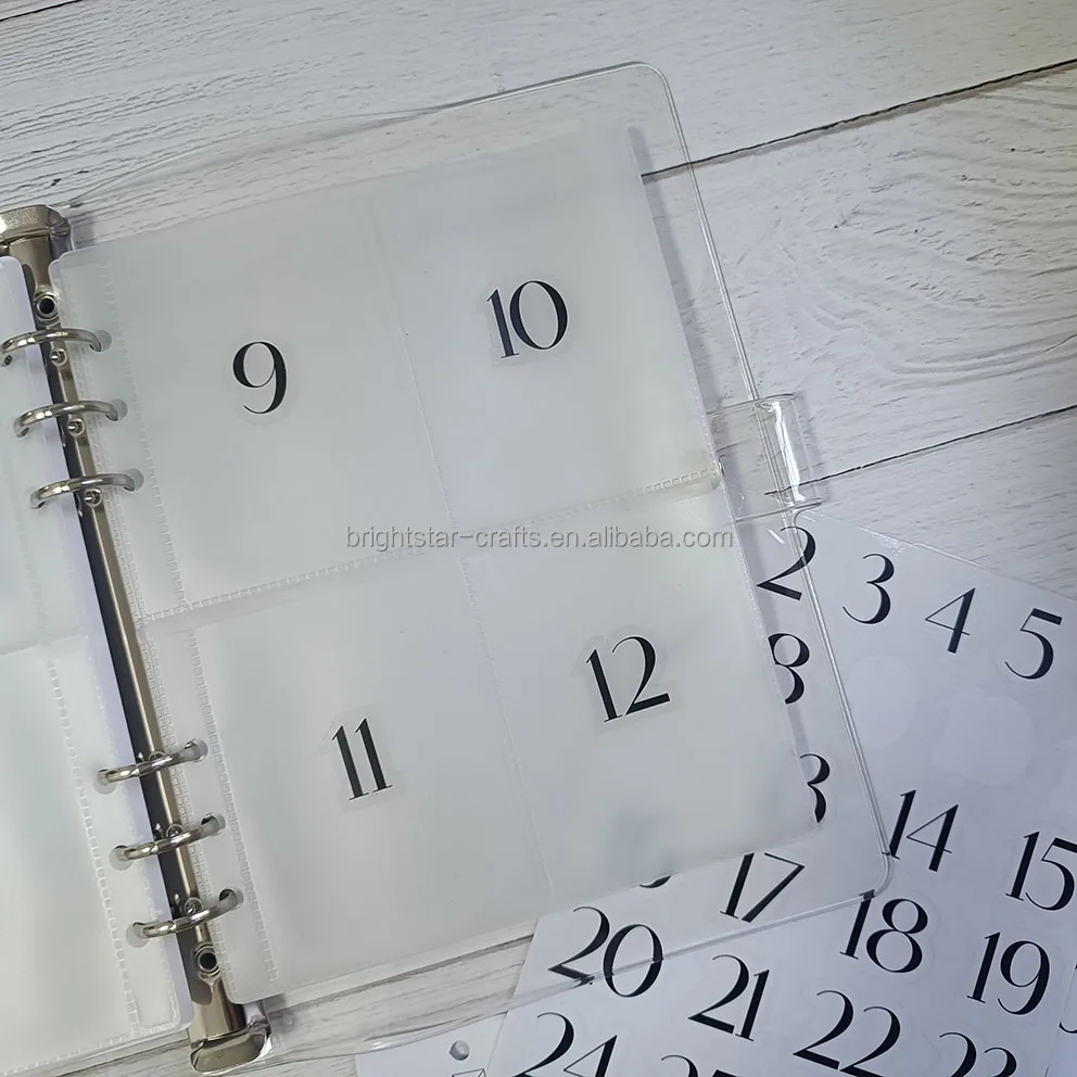 Wholesale Spot Tab Cash Envelope A6 Binder Stickers