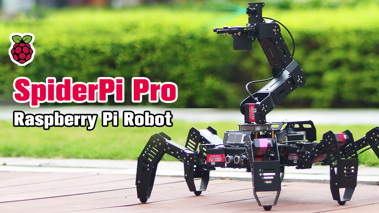 Hiwonder Spiderpi Pro Hexapod Robot With Ai Vision Robotic Arm Ai 6-leg Robot Powered By ...