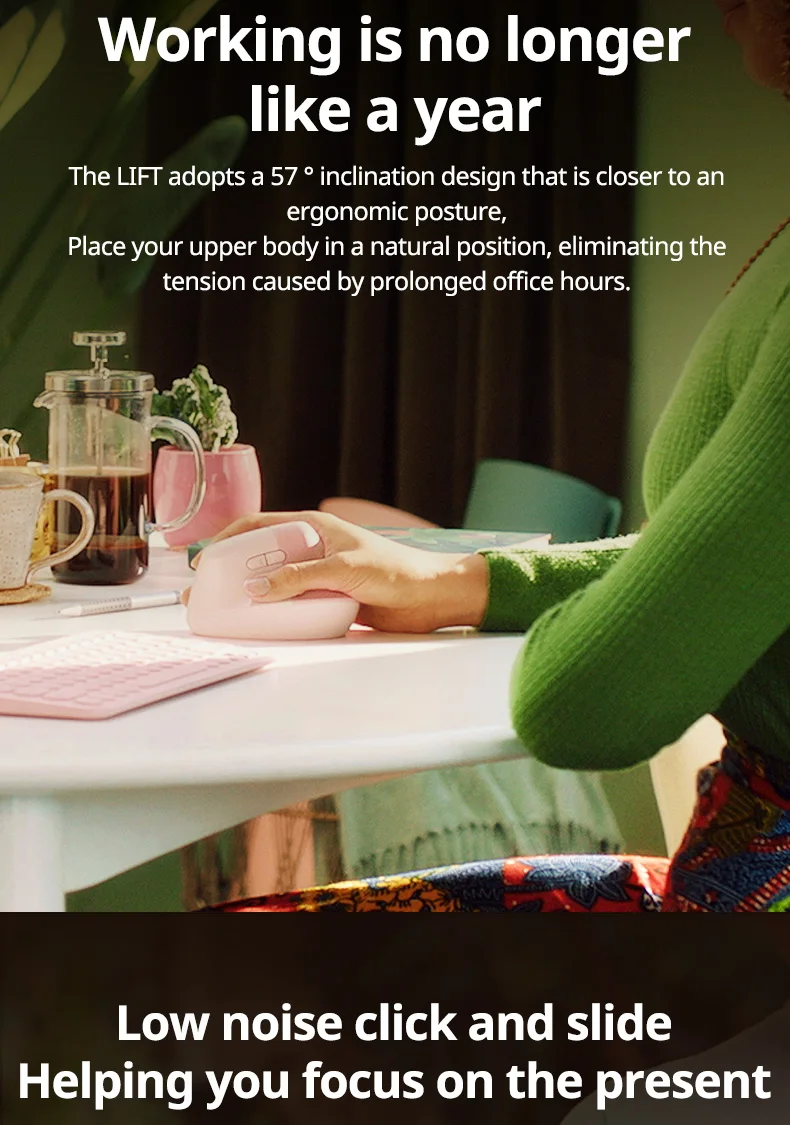 Logitech Lift Ergonomic Mouse - Dual Model Wireless Gaming