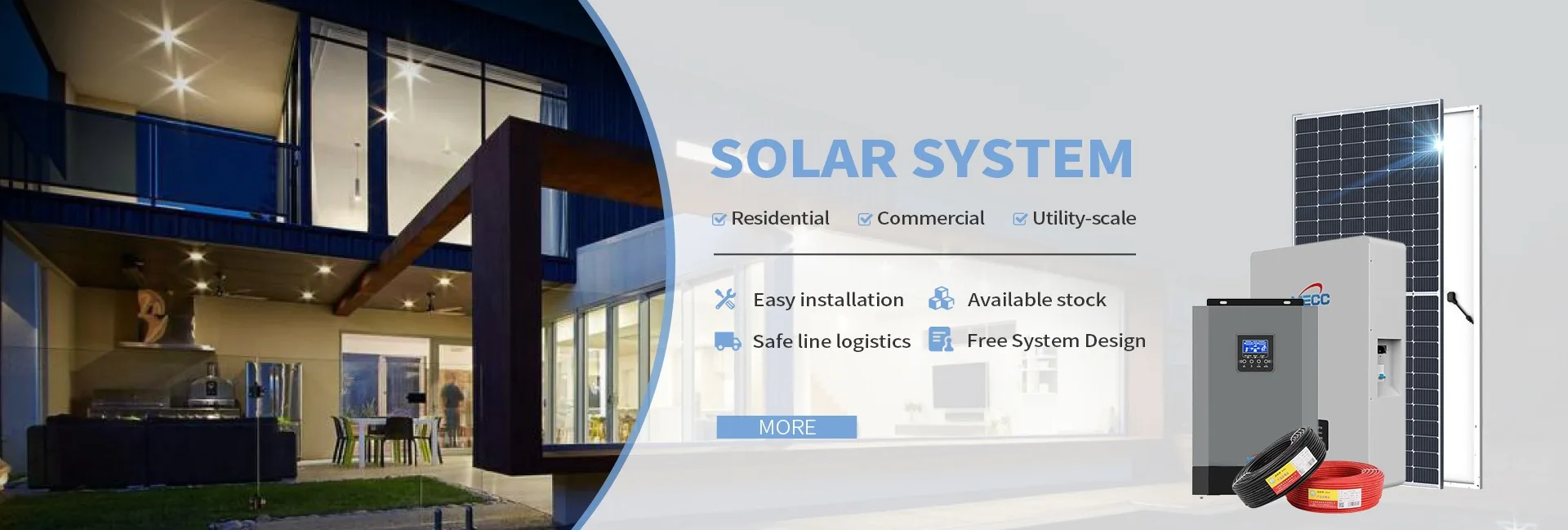Complete Set Solar Energy Power Storage System 5000W-10KW