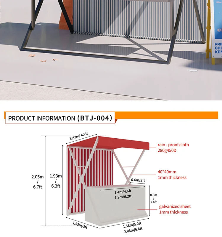 Collapsible Booth Kiosk Tent - Perfect for Market Stalls