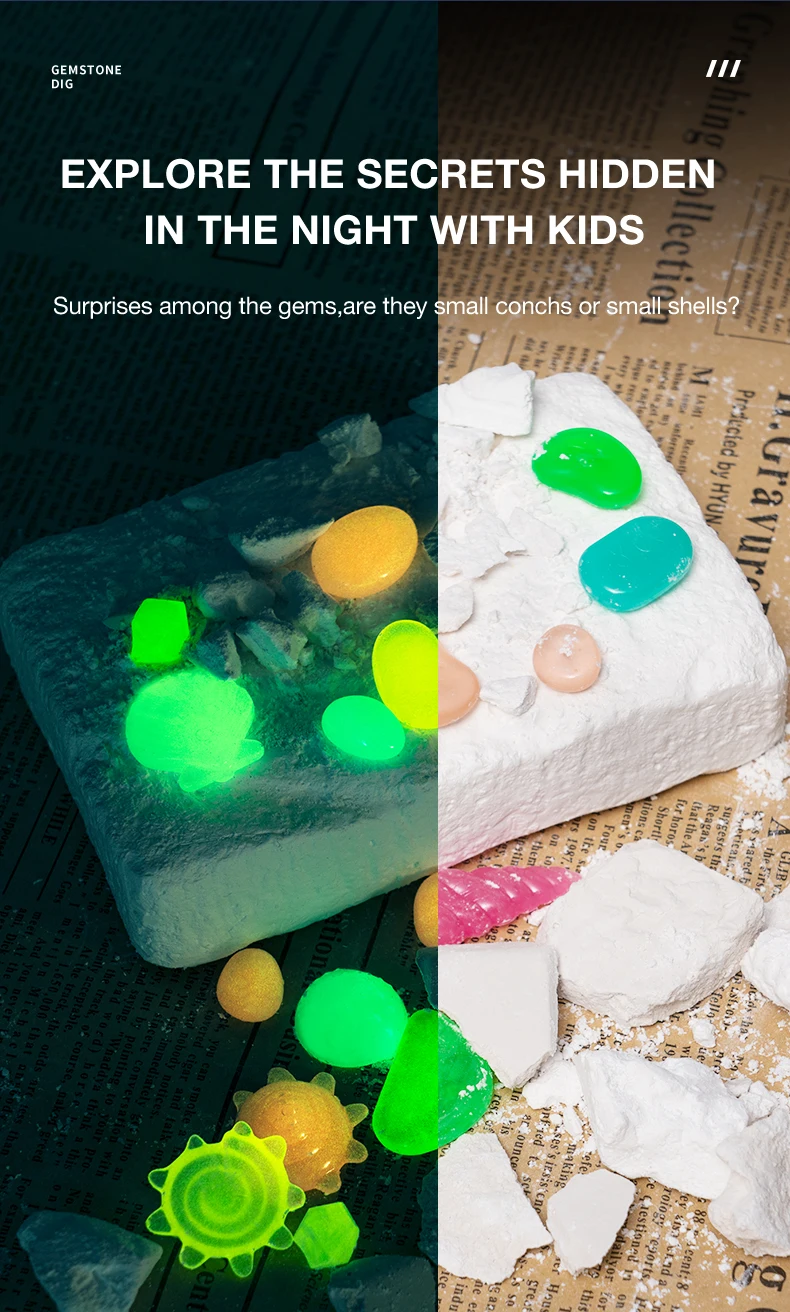 Crystal Dig Kit for Kids - Educational Mineral Treasure