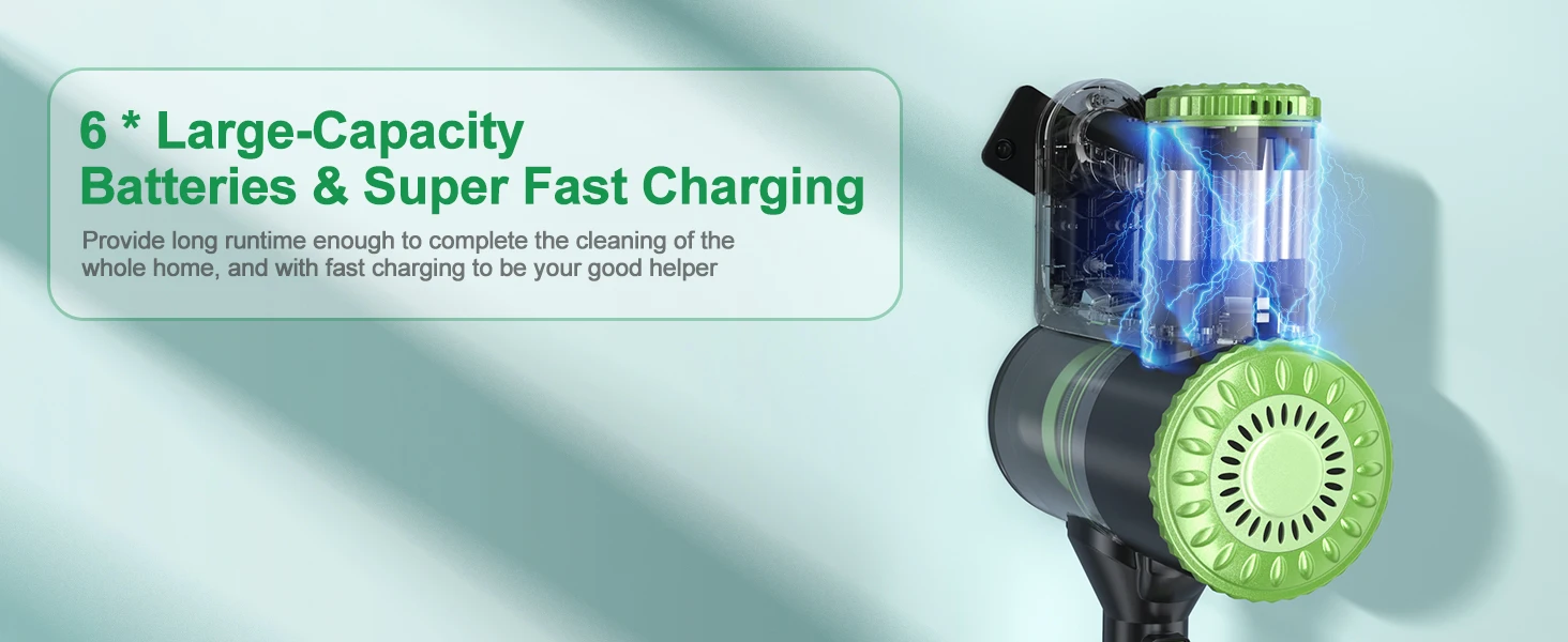 PRETTYCARE W400 Cordless Vacuum - Powerful Suction & Portability