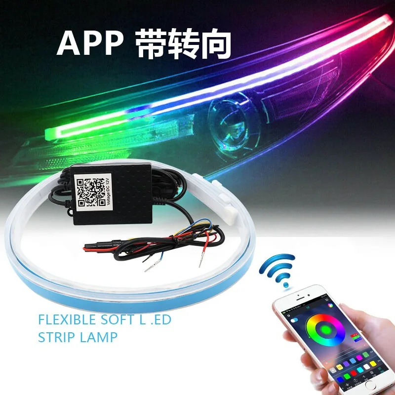 60cm 24inch Rgb Color Chasing Flexible Drl Led Strip Remote Control ...
