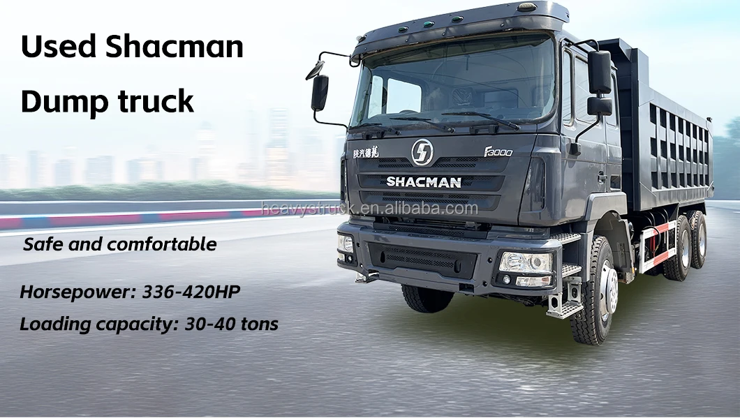 Good Conditions Used Black Shacman F3000 6x4 10 Wheels Dump Truck for ...