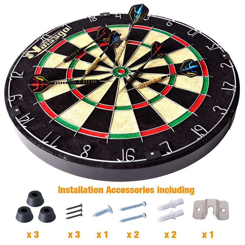 Hot Sale Indoor Sisal Dartboard 18 Inch Custom Dart Boards Sisal Tip Tournament Dartboard
