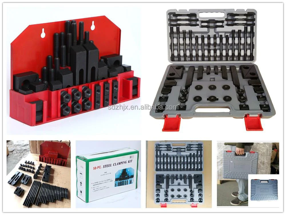 58 PCS Steel Milling Clamping Kit Set for Machine Table – Durable Tool ...