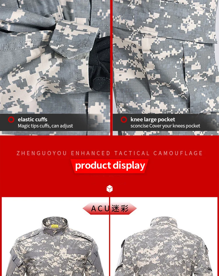 Men's Tactical Jacket Tactical Suit Thick Camouflage Clothes Combat ...