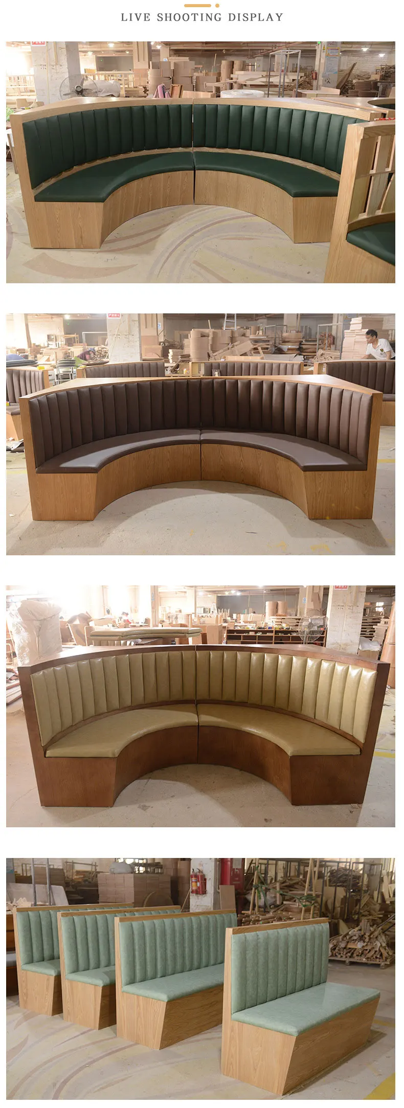 Blue Velvet Sofa Booth - Modern Pu Leather 3 Seater Bench for ...
