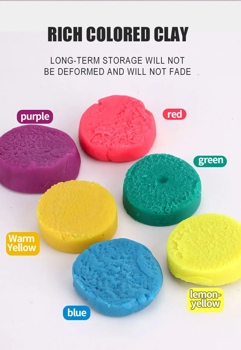 Leemook Kids Play Dough Toys Educational Diy Colourful Clay Playdough ...