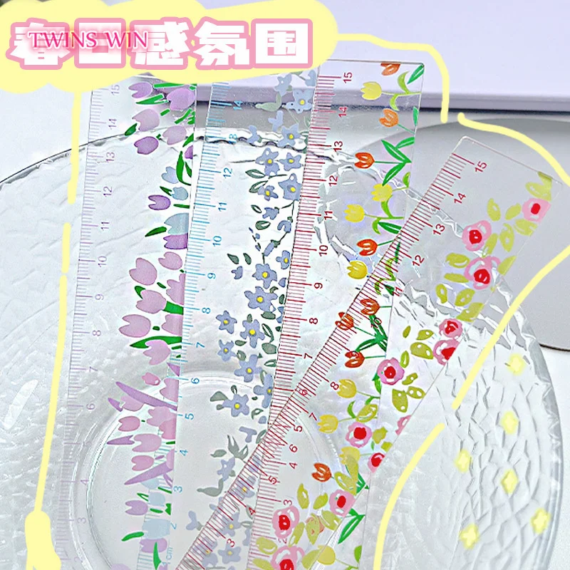 Wholesale Cartoon Student Drawing Measuring Rulers Cute Flower ...