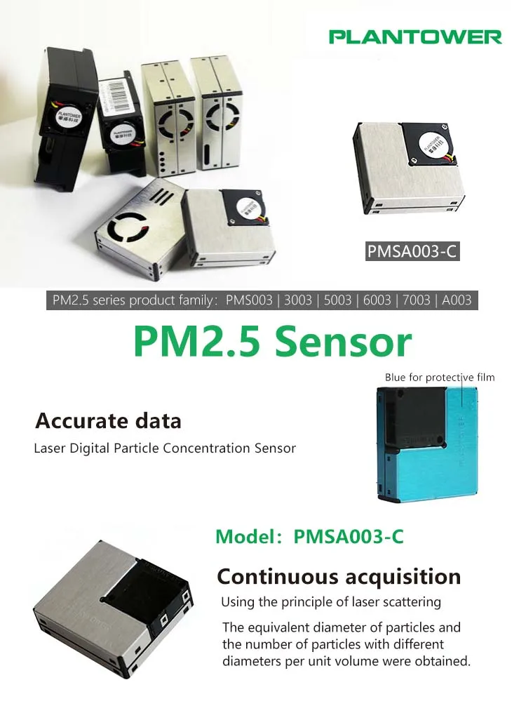 Plantower Pmsa003 C Sensor Module Laser Pm2 5 Dust Iot Environmental Air Quality Sensor Digital