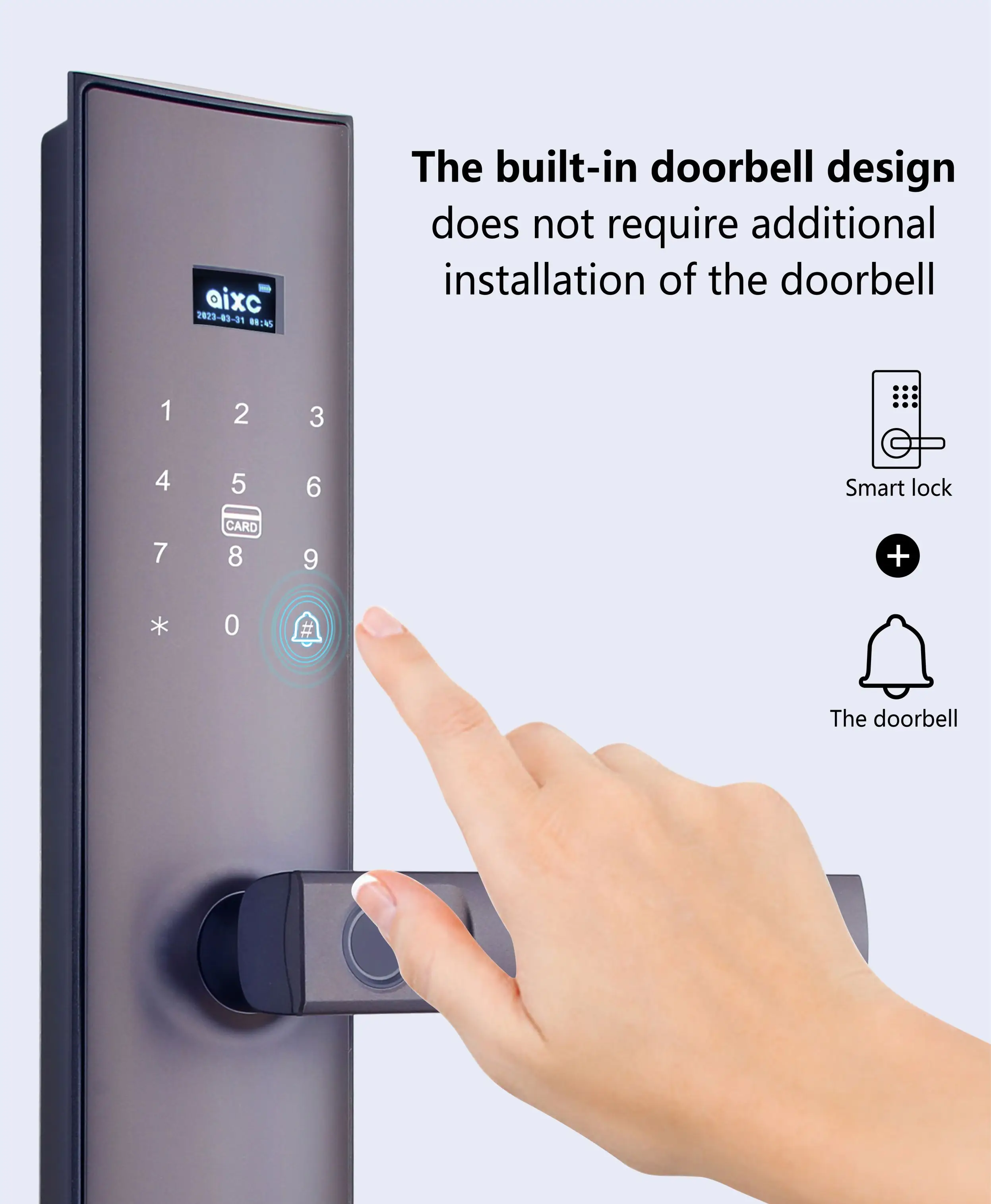 Aixc Factory Exm Price 2024 Smart Door Lock Digital Door Lock - Wifi ...