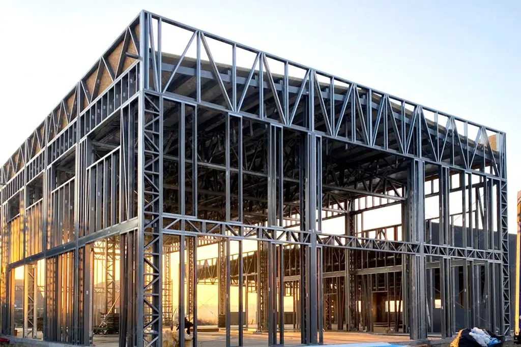 Modern Two-Storey Prefabricated Steel Structure Warehouse Industrial ...