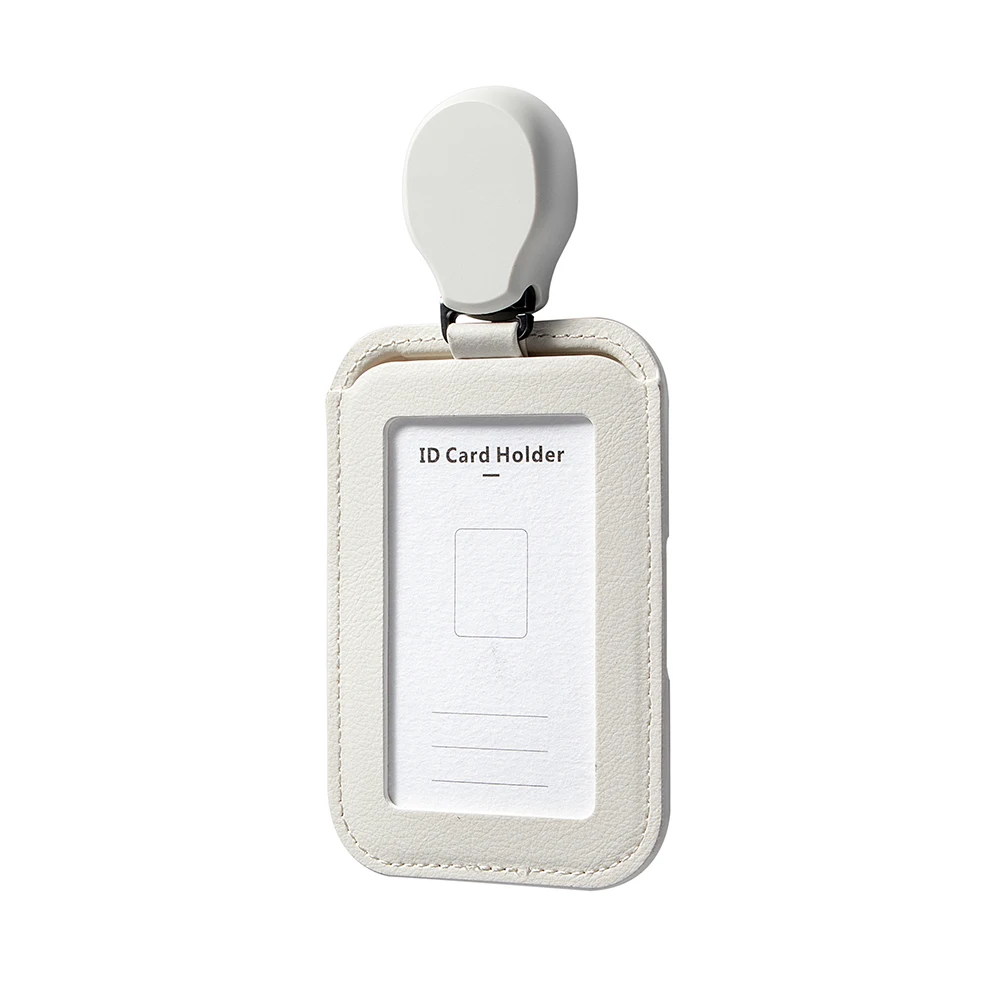 Custom Staff Full Screen Name Portrait Leather Id Card Sleeve ...