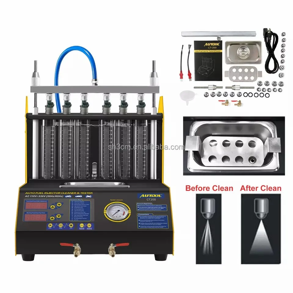 Full System Autool Ct200 6 Cylinder Ultrasonic Injector Cleaner And ...