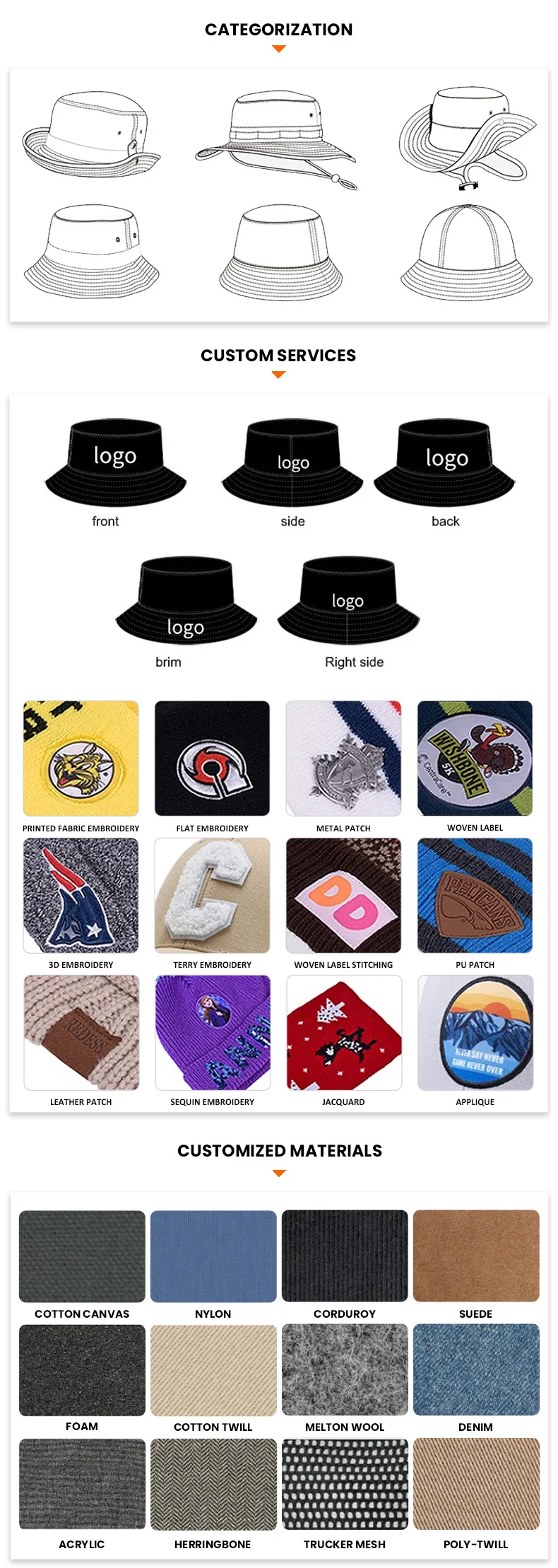 Shop Our Collection of Reversible Bucket Hats with Custom Logos