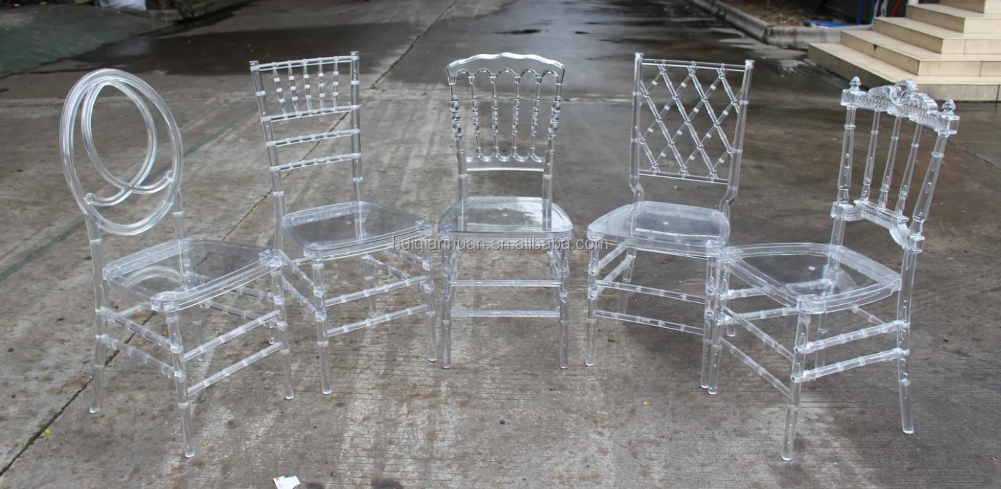 Used Folding Clear Acrylic Throne Modern Plastic White Event Chiavari ...