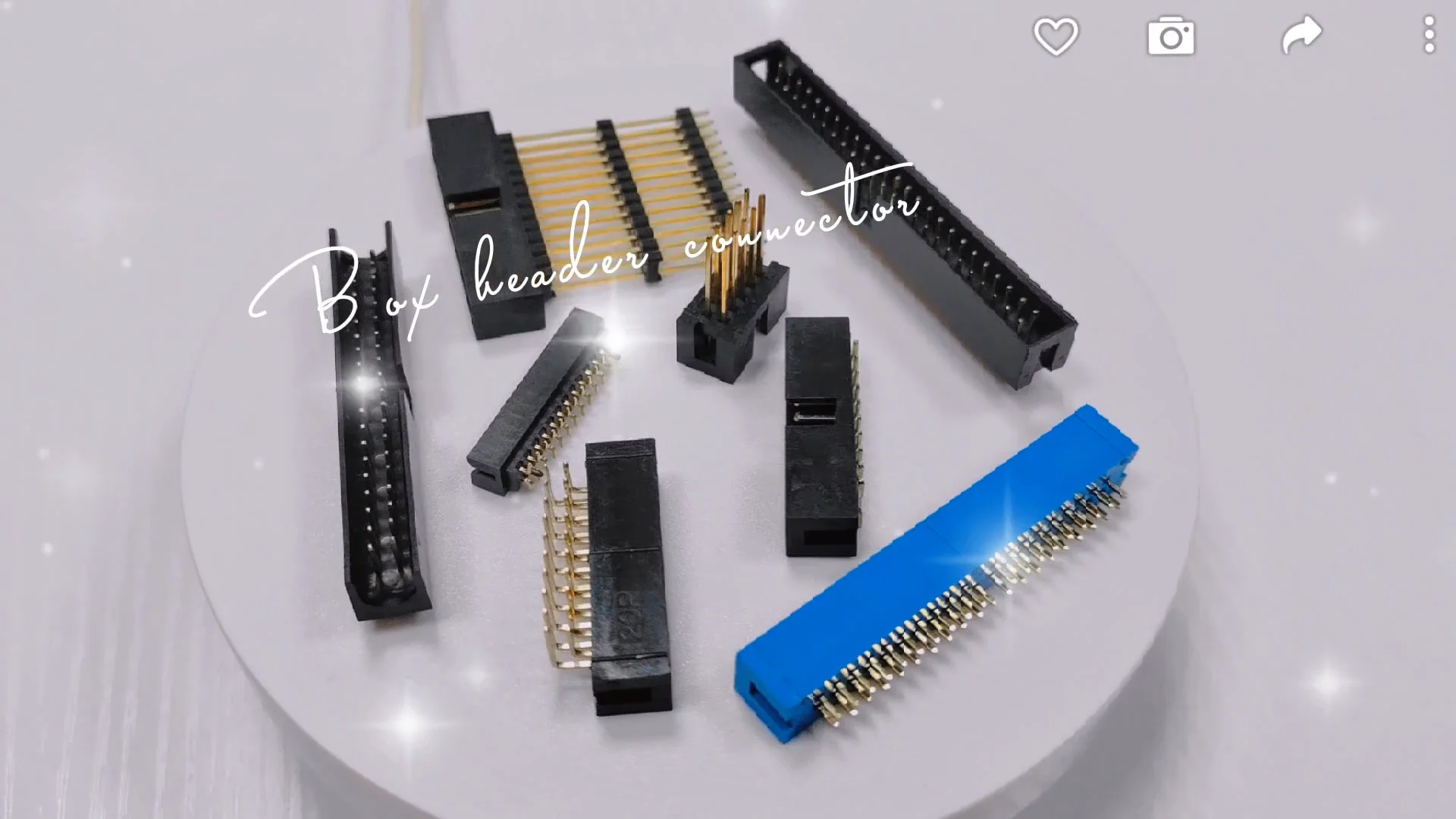 Denentech Gold Plating 2.54mm H9.0mm Dual Row Straight Dip Male Box ...