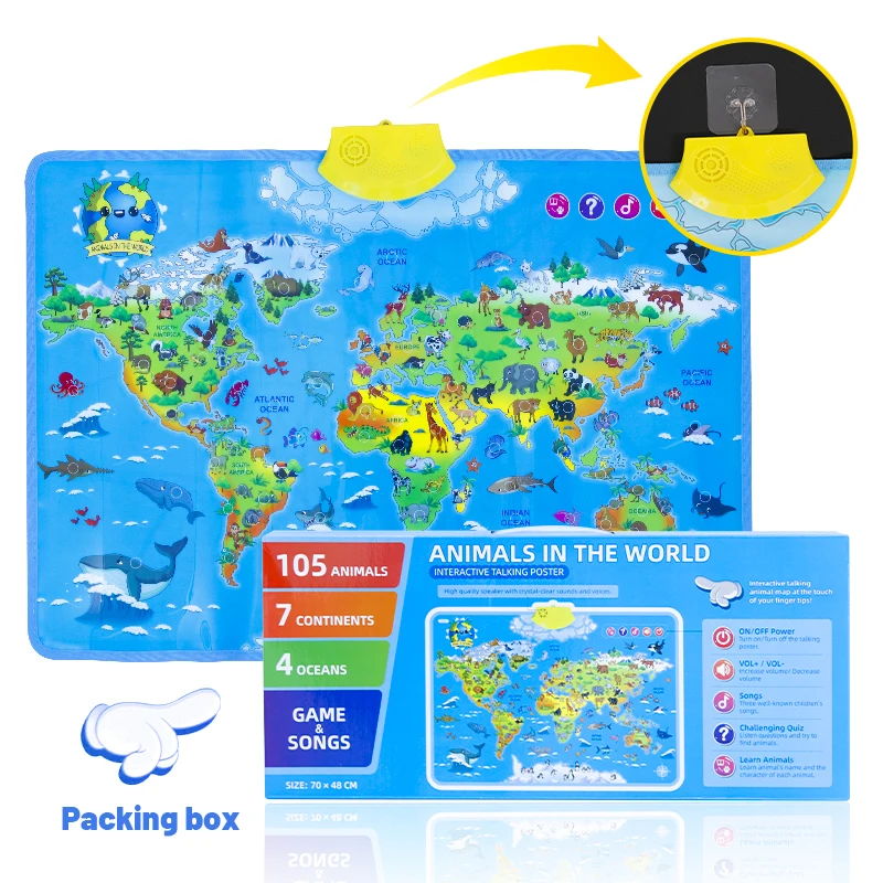 Interactive World Map - Educational Learning Toy for Kids