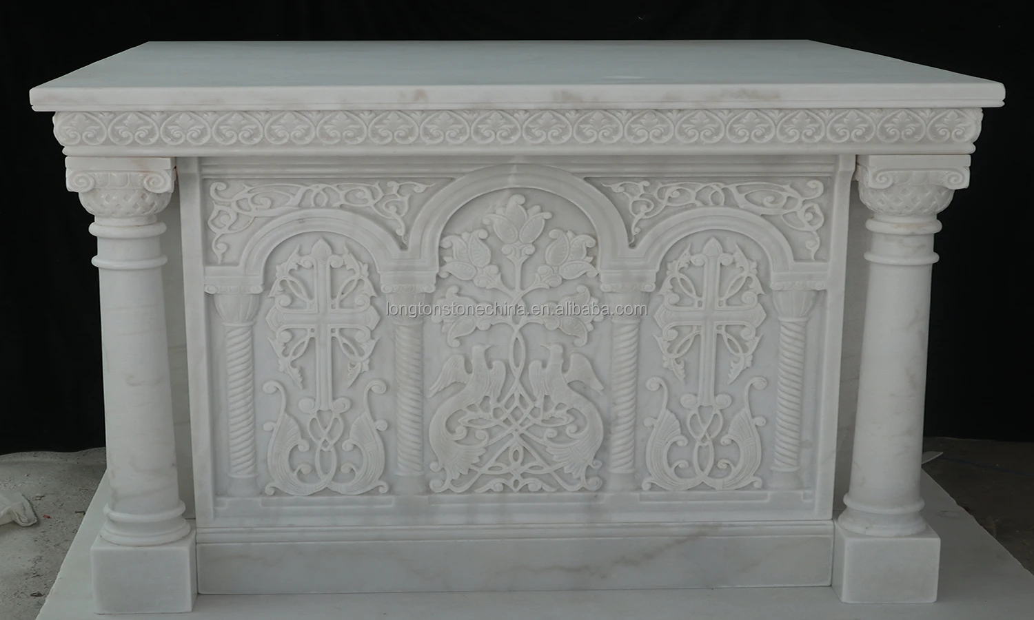 Customized Relief Patterns Statue Marble Carving Religious Holy Marble ...