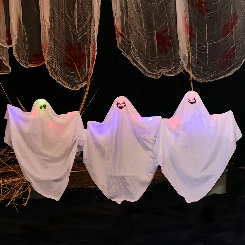 Halloween Led Light Up Eyes Motion Activated Animated Hanging Corpse ...