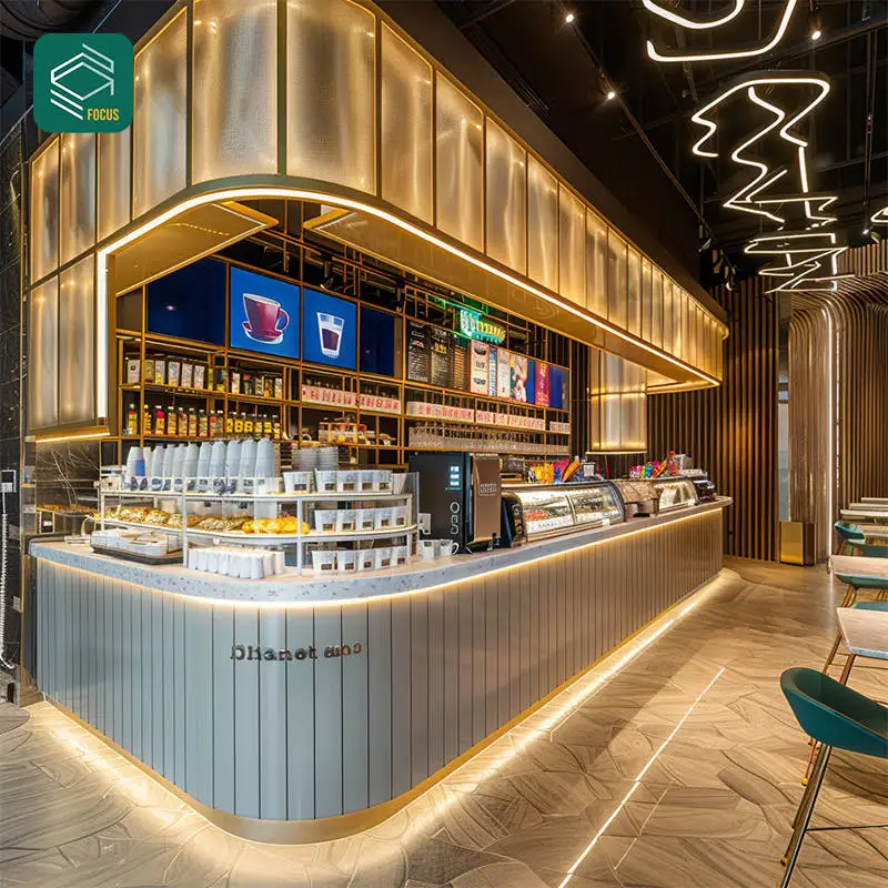 Bubble Tea Display Stand Coffee Pop Up Shop Coffee Shop Counter Stands ...