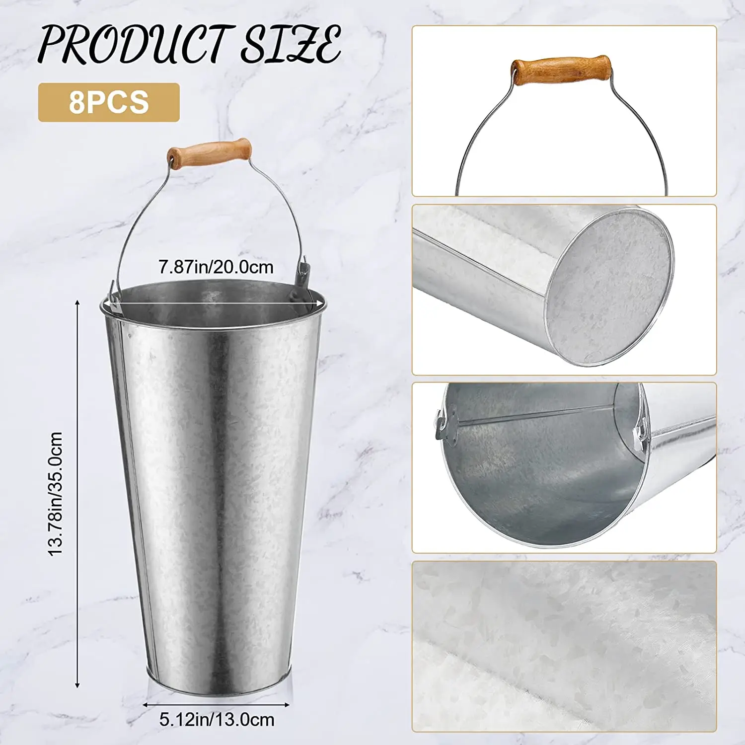 Round Metal Decorative Bucket Galvanized Steel Garden Bucket| Alibaba.com