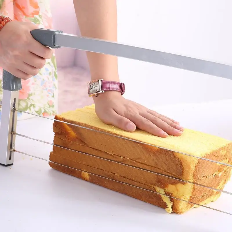Adjustable Bread Pastry Cake Leveler Cake Inyerlayer Cake Slicer Wire Cutter Leveler Stainless ...