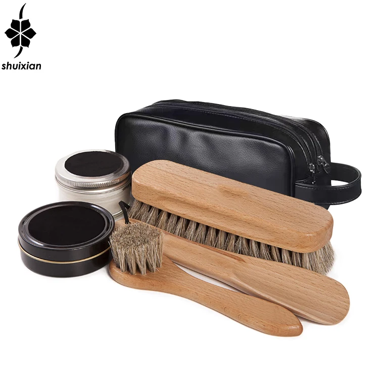 Custom Professional Travel Shoe Shine Kit Shoe Care For All Leather ...