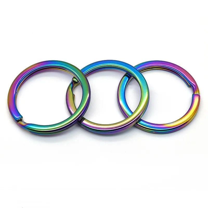 Wholesale Rainbow Key Holder Split Keychain Ring OD 35mm