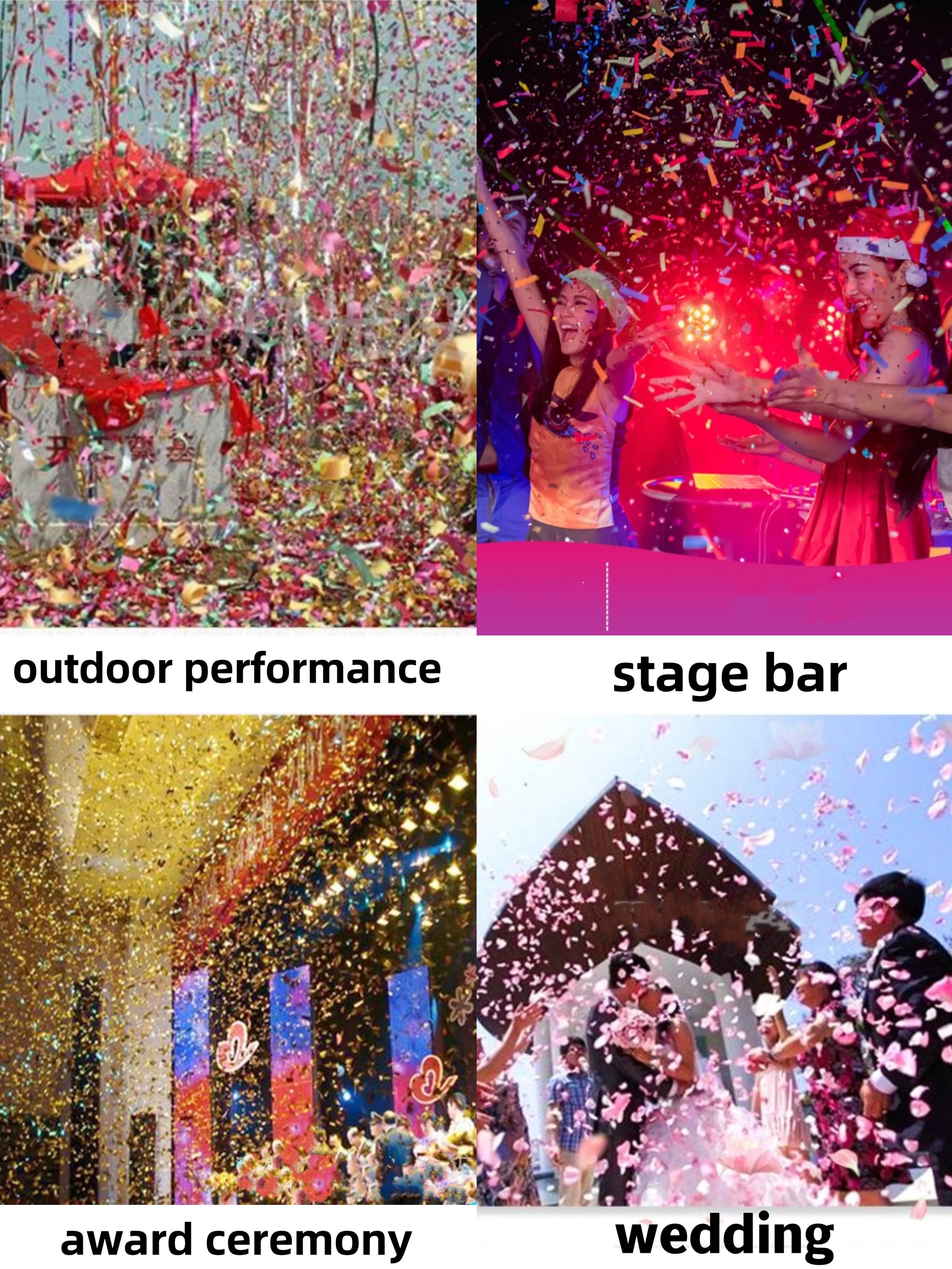 100W Electric Ribbon Machine Confetti Cannon Confetti Gun Refills for ...