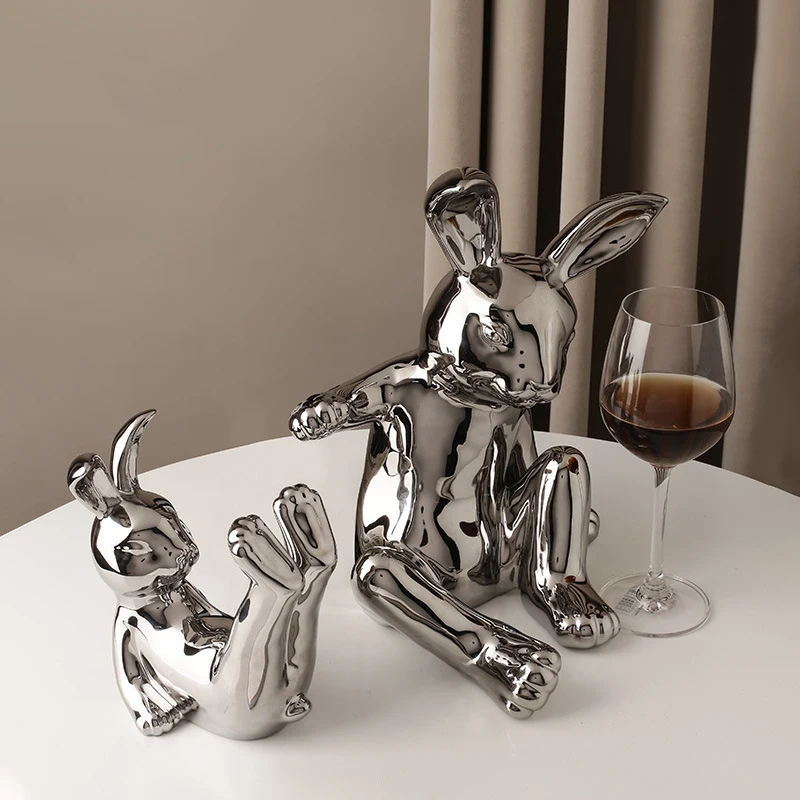 Kainice In Stock Decoration Gold Ceramic Wine Rack Rabbit Countertop ...