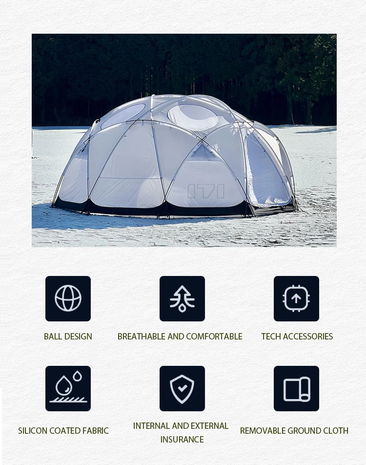 Uv-protected Polyester Fabric Spherical Tent for Camping