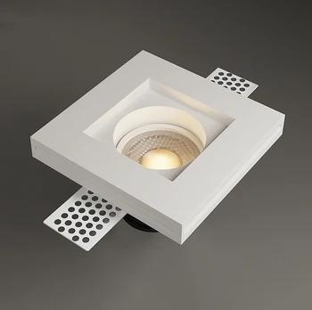 Modern Indoor Gypsum Plaster Round Square Decoration Wall Ceiling Light ...
